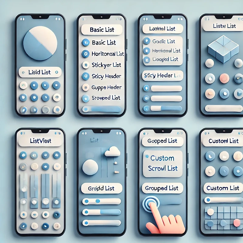 Flutter Listview 종류 ( 사용방법 및 선택 방법 포함)
