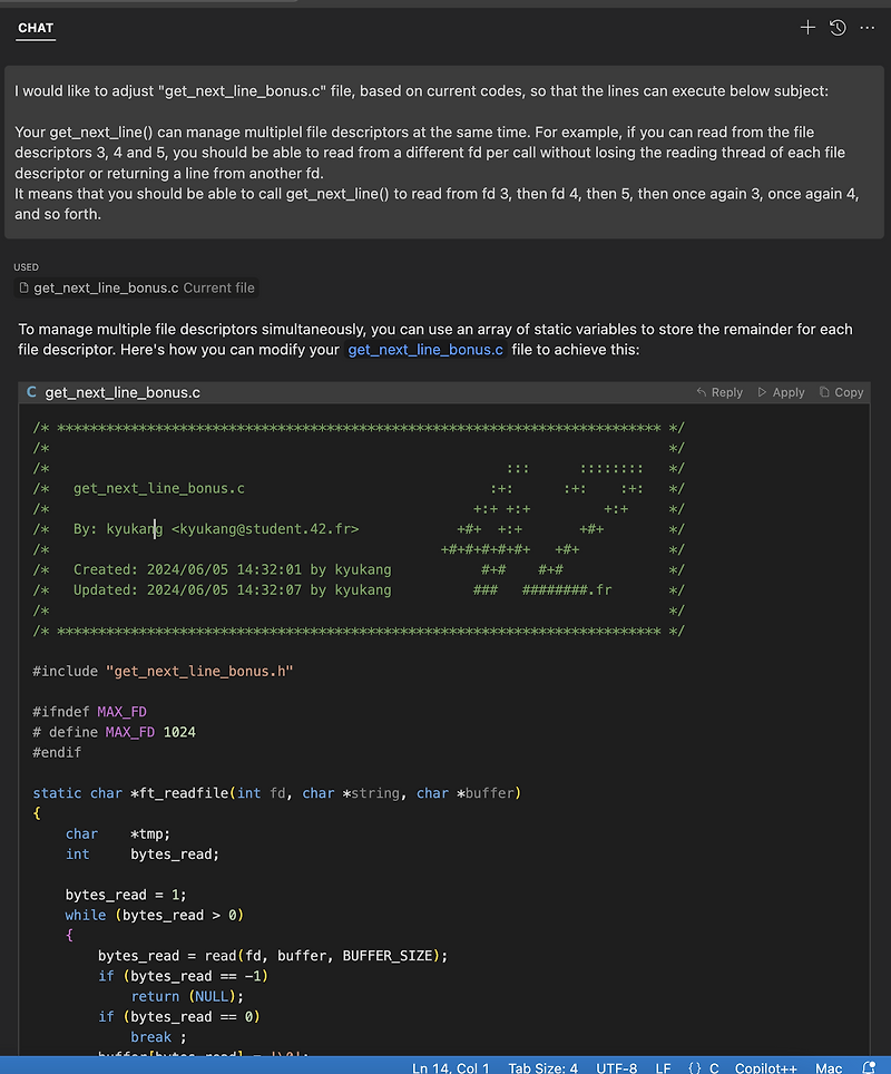 [42 get_next_line] Day6. Cursor AI 활용해서 보너스 파트 코드 작성하기