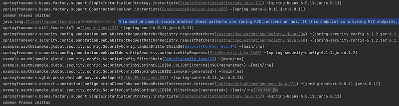 [Error] Spring Security 6.1.x .requestMatchers() cannot decide whether these patterns — 귀찮은 개발자의 블로그