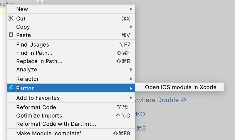 [flutter] 안드로이드 스튜디오에서 Open Android module in Android Studio 메뉴 안 보이는 현상