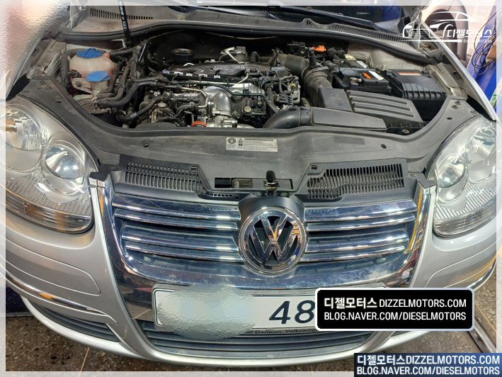 폭스바겐 제타/엔진체크등 점등 증상 방문-DPF 탈거 클리닝,BBN 카본 수소 클리닝