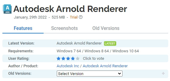 Autodesk Arnold Renderer 무료 다운로드