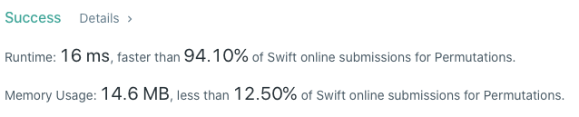 [LeetCode] 46번 - Permutations [Swift]