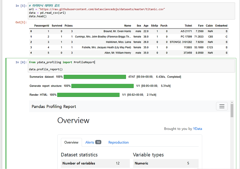 [Kaggle] Pandas Profiling 사용방법