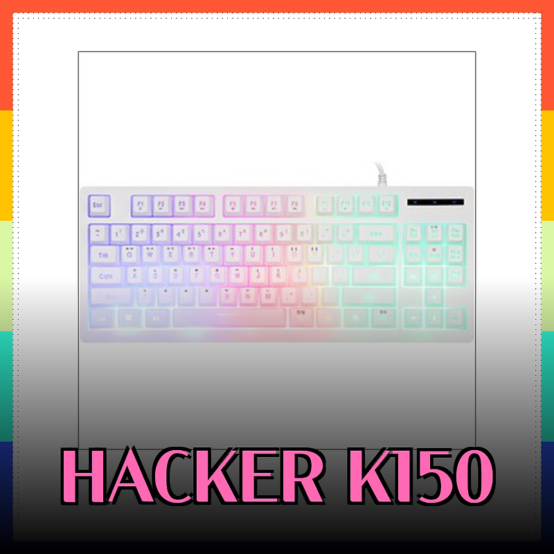 앱코 HACKER K150 텐키리스 키보드: 화려한 LED와 편리함의 완벽 조화!