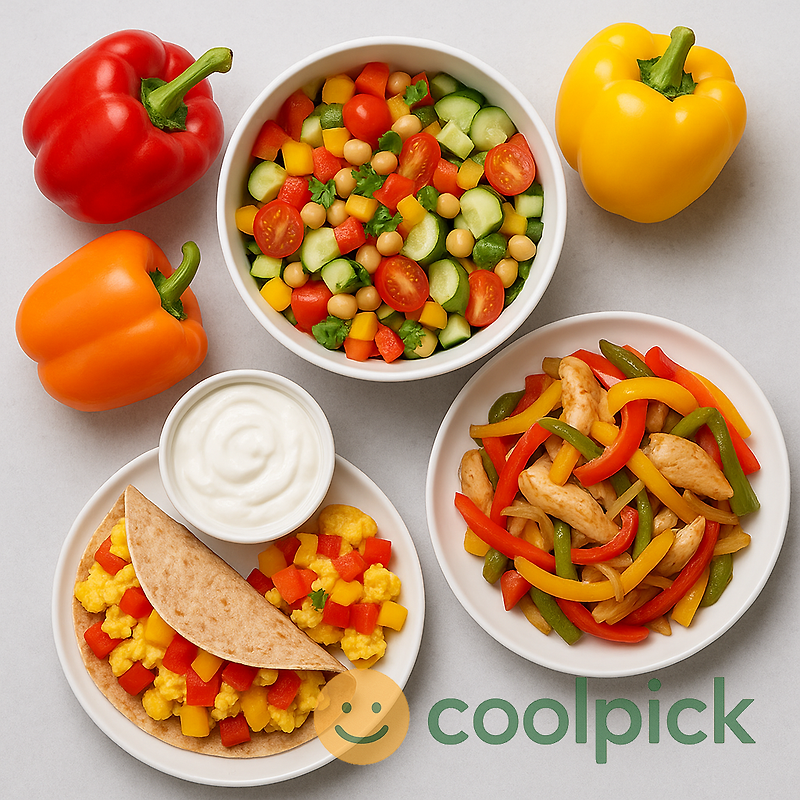 파프리카 다이어트 식단 예시 – 하루 플랜 공개1-Day Bell Pepper Meal Plan for Diet & Detox