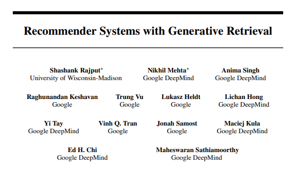 Recommender Systems with Generative Retrieval - High-level Summary ...