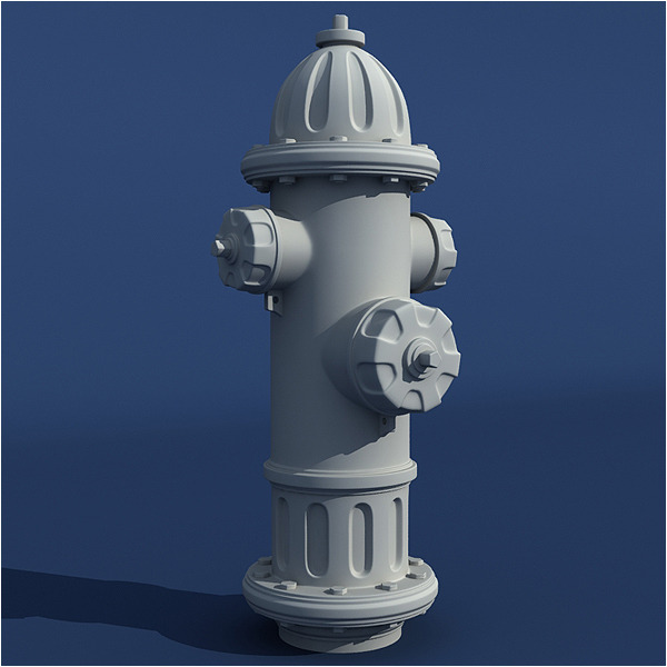Model a Detailed High Poly Fire Hydrant :: 공부돌이 비밀정원