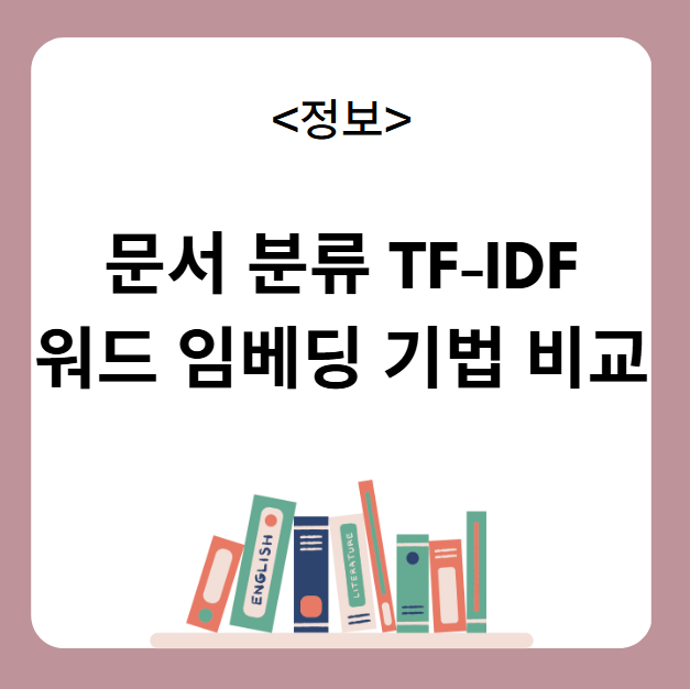 문서 분류를 위한 TF-IDF와 워드 임베딩 기법 비교