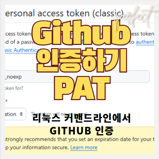 github 인증 PAT(personal access token ) 만드는 법, 사용법 따라하기