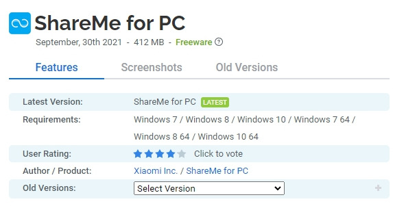 ShareMe for PC 무료 다운로드