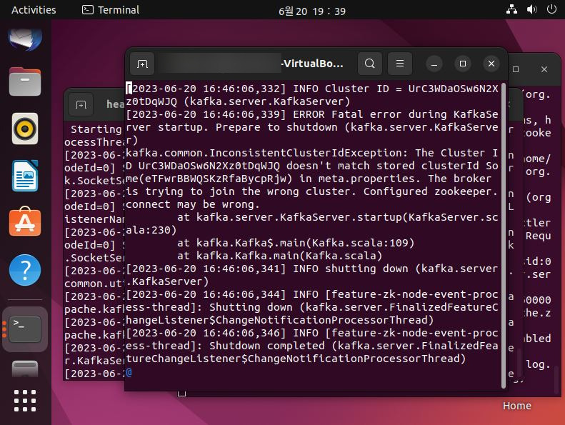 [Kafka] kafka.common.InconsistentClusterIdException 에러 해결