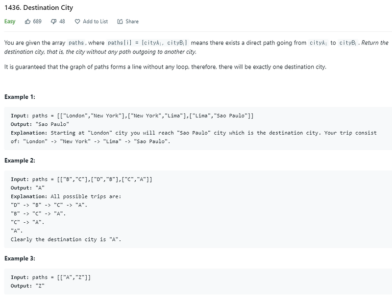 [LeetCode][JavaScript] 1436. Destination City