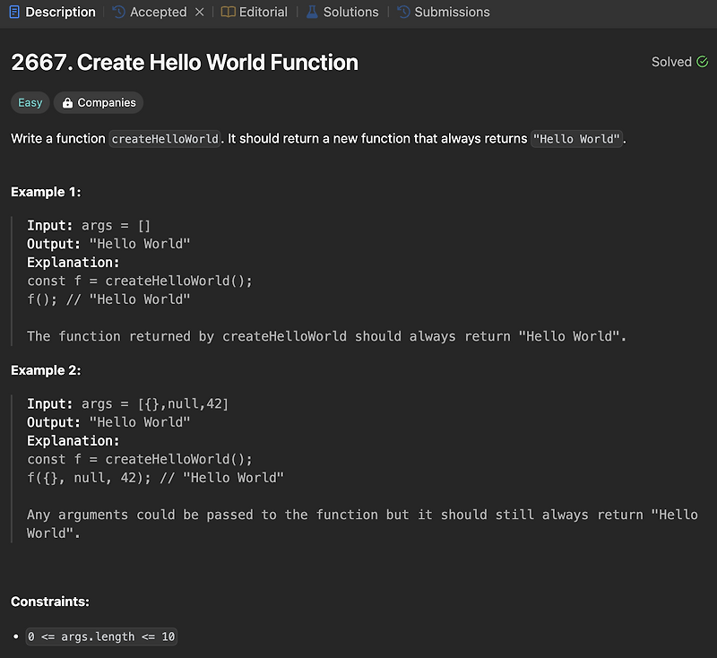 [30 Days of JavaScript: Day 1]"Hello World" 함수 만들기 — Log