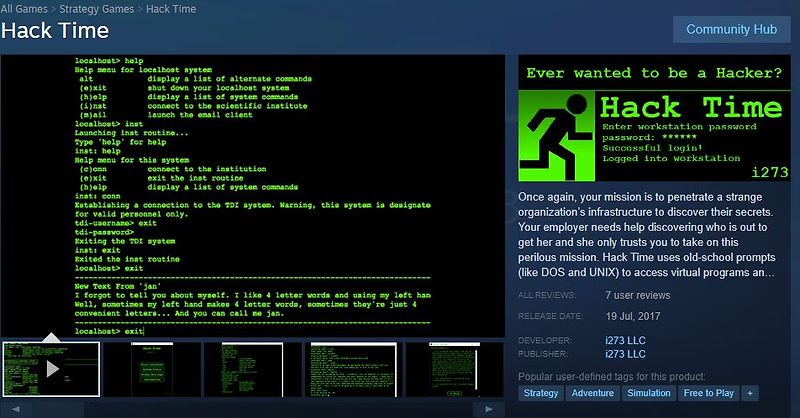 (스팀 무료게임) Hack RUN, Hack Run ZERO, Hack Time