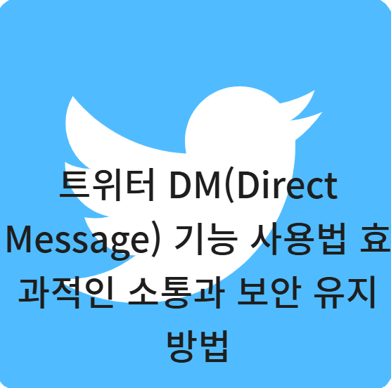 트위터 DM(Direct Message) 기능 사용법 효과적인 소통과 보안 유지 방법