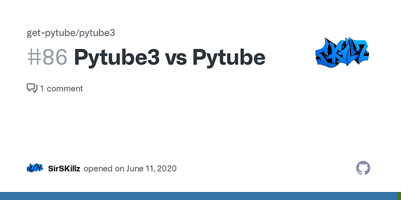 pytube와 pytube3의 차이점에 대해