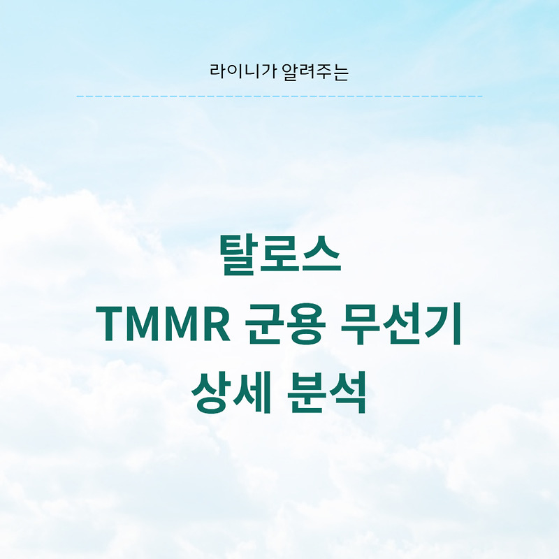 탈로스 TMMR 군용 무선기 상세 분석