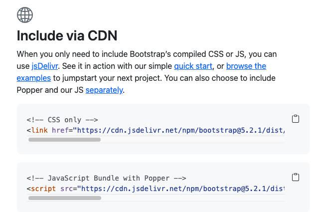BOOTSTRAP 적용 기본 API셋팅 (css, javascript)