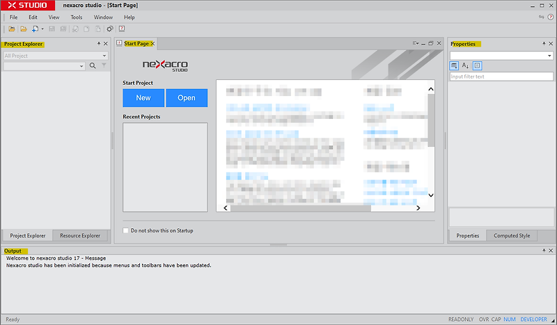 Nexacro Studio 실행 및 프로젝트 생성 — 땅콩맛츄르