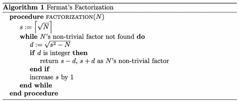 페르마의 인수분해(Fermat's factorization) — neutrinox4b1