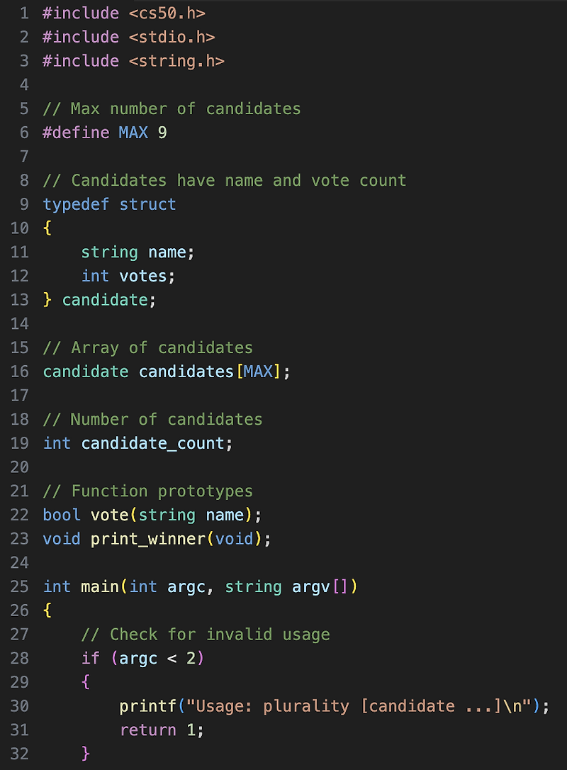 [CS50] Pset 3 : Sort, Plurality, Runoff :: Archive of Jeeyoon