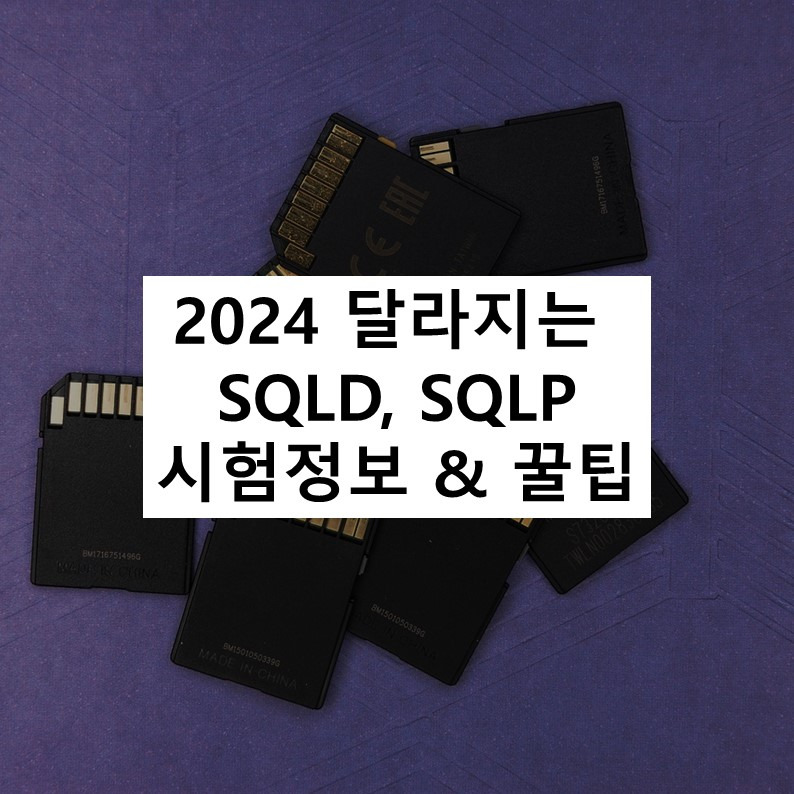 2024년 새롭게 달라지는 SQLD(SQL 개발자), SQLP(SQL 전문가) 시험정보