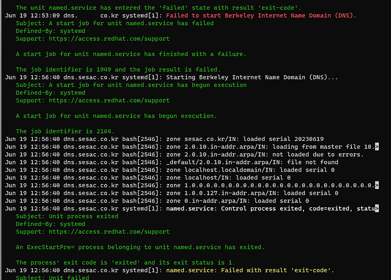 "Failed to start Berkeley Internet Name Domain (DNS)." 오류 읽는법 정리 - DevOps 드가자~~