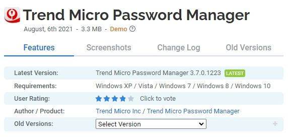 Trend Micro Password Manager 무료 다운로드