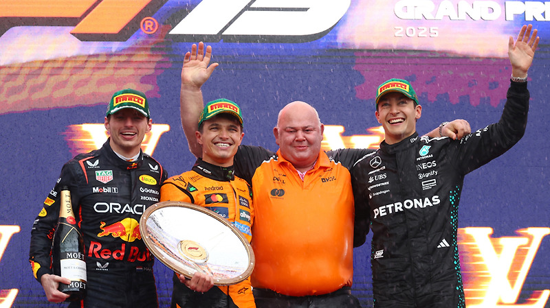 [2025 F1 1R] 호주 그랑프리, 날씨 변수 상황 이겨낸 노리스 우승... 베르스타펜·러셀 포디엄