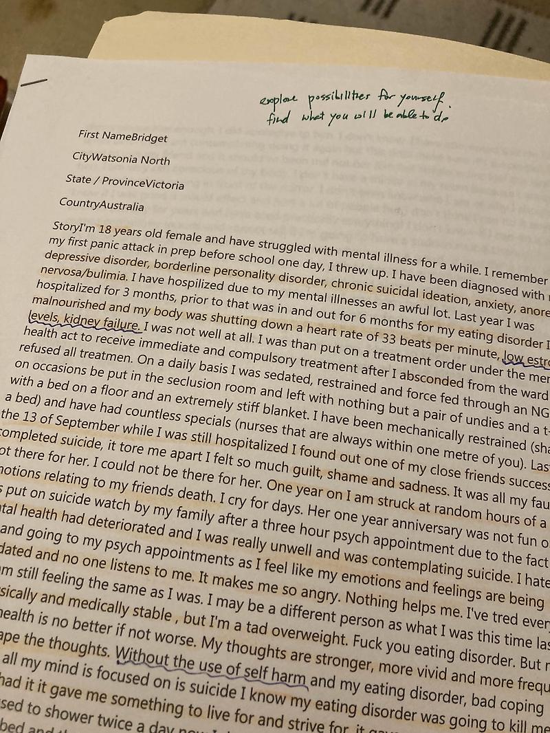 Letters against Depression