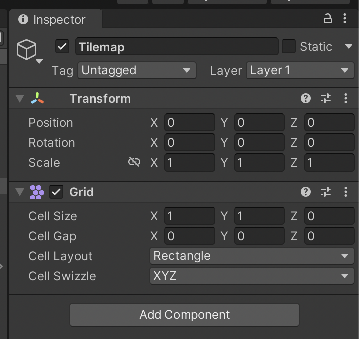 Unity - Grid component