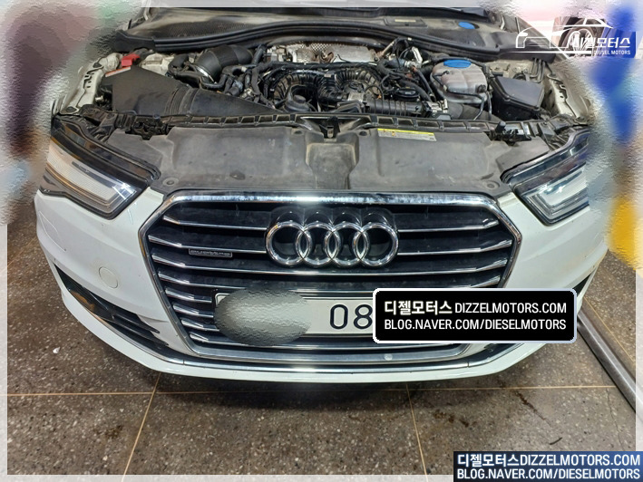 아우디 A6/엔진체크등 점등 증상 방문-DPF 탈거 클리닝,BBN 카본 수소 클리닝