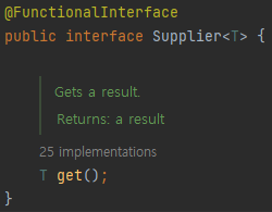 [JAVA8] Supplier Interface