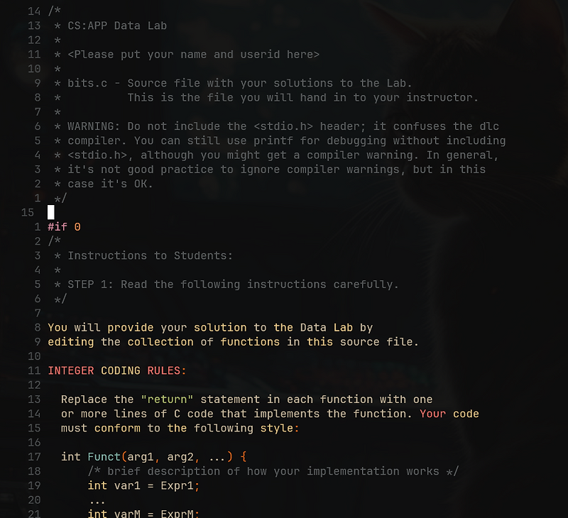 [CS:APP/시스템 프로그래밍]DataLab bits.c 풀이 :: 수서곤충의 세계