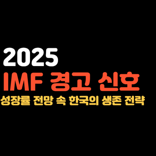 경제 위기설과 IMF, 2025년 상황은 다르다