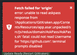 github 오류 fatal:could not read Username for 'https://github.com': terminal prompts disabled