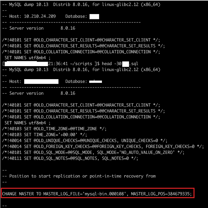MySQL Master DB를 백업하여 Replication Slave DB 구성하기