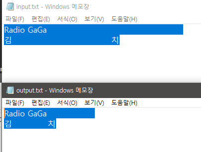 JAVA - Lv1. Algorithm - Tab키를 공백 4개(4 space)로 바꾸는 프로그램
