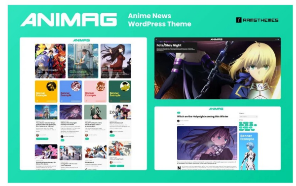 애니메이션, 만화, 웹툰 HitZone, PikoPress, ANIMAG, Comic Max- 워드프레스 테마