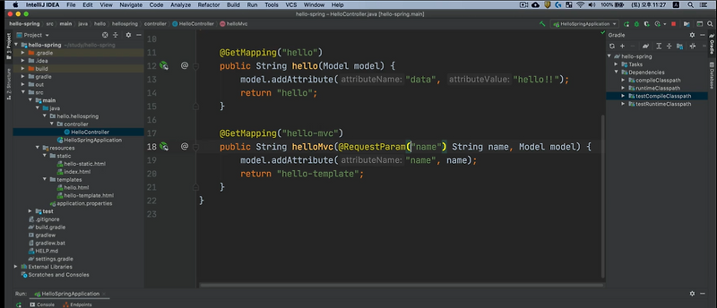 [inflearn] 스프링 입문 - 코드로 배우는 스프링 부트, 웹 MVC, DB 접근 기술 #섹션 2