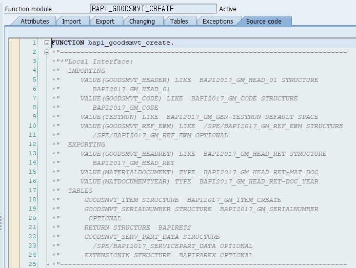 [SAP-ABAP]BAPI_GOODSMVT_CREATE 처리