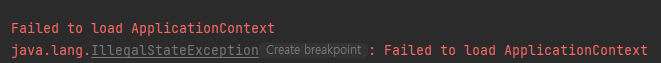 [junit]failed To Load Applicationcontext