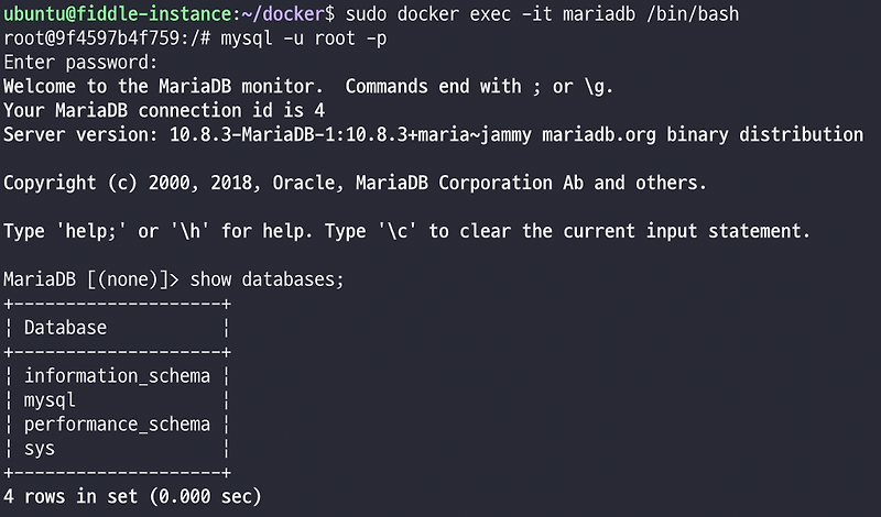 Docker Compose로 Mariadb 컨테이너 설치