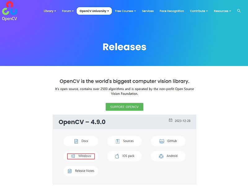 [ 영상 처리 ] OpenCV 환경설정(Window, Visual Studio)