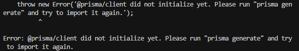[Node.js] prisma 클라이언트 초기화 오류 해결하기 — 지극히평범한개발블로그
