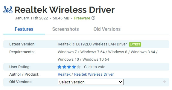 Realtek Wireless Driver 무료 다운로드