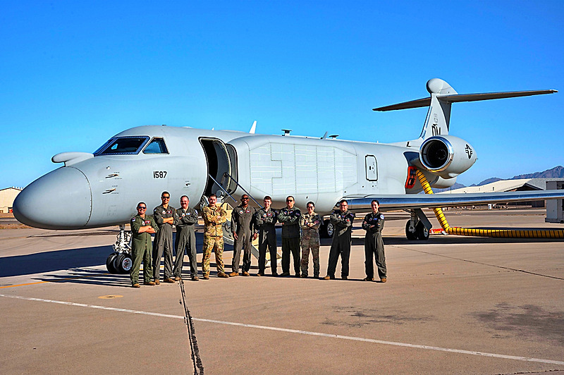 EA-37B Compass Call 전자전기 첫 공식 임무 훈련 출격