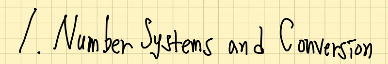 1. Number Systems and Conversion